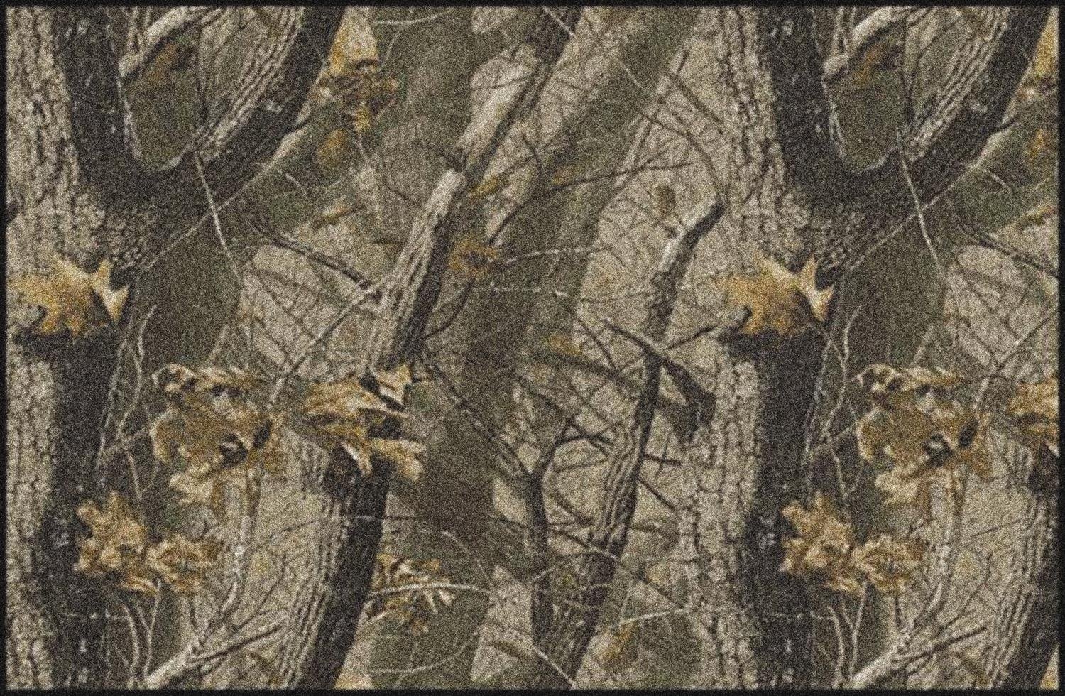 Hardwoods Realtree Trees Leaves Camouflage Nylon Area Rug Hardwoods Realtree Trees Leaves Camouflage Nylon Area Rug