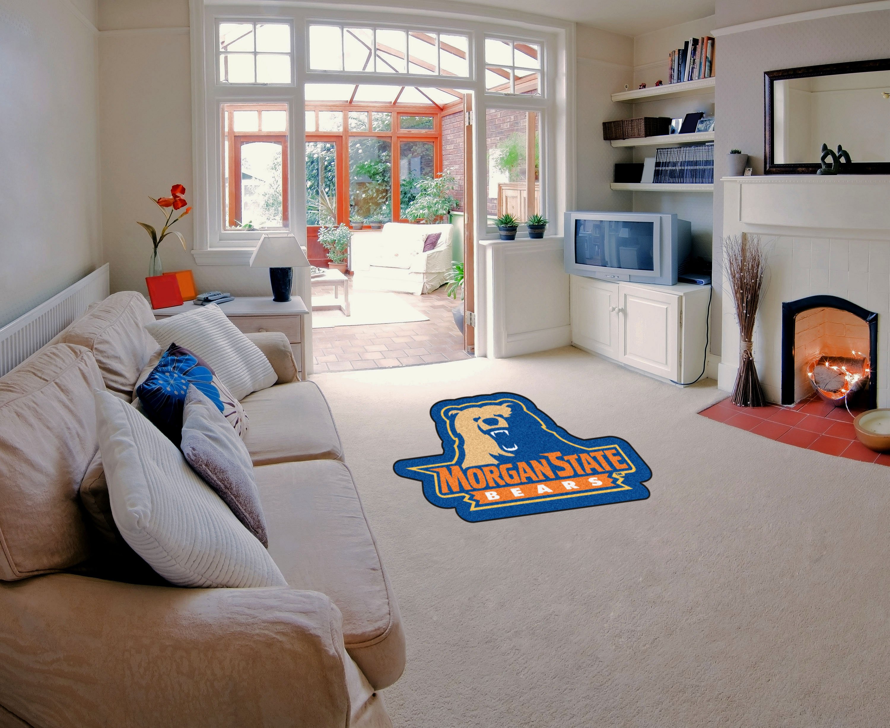 Morgan State University Bears Mascot Area Rug - Nylon Morgan State University Bears Mascot Area Rug - Nylon