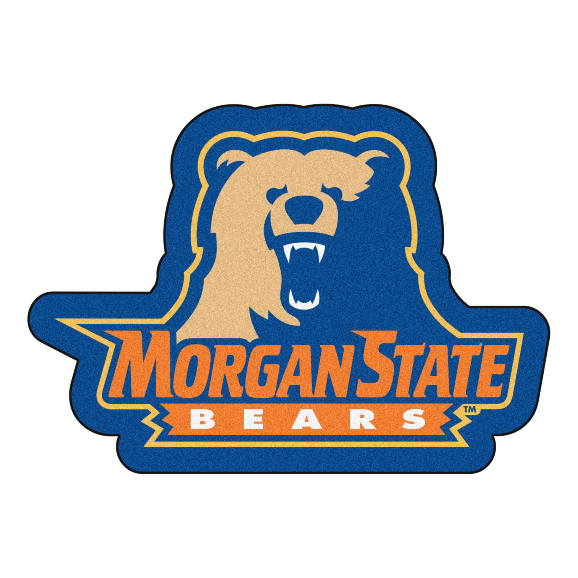 Morgan State University Bears Mascot Area Rug - Nylon Morgan State University Bears Mascot Area Rug - Nylon